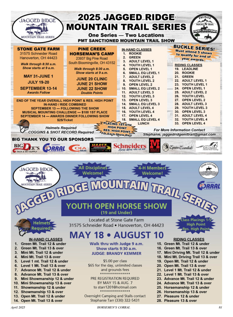 Jagged Ridge Mountain Trail Series Youth Open Horse Show